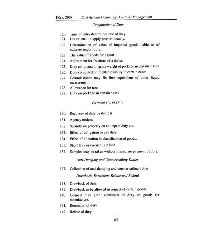 East african community_customs_management_act_2004 | PDF