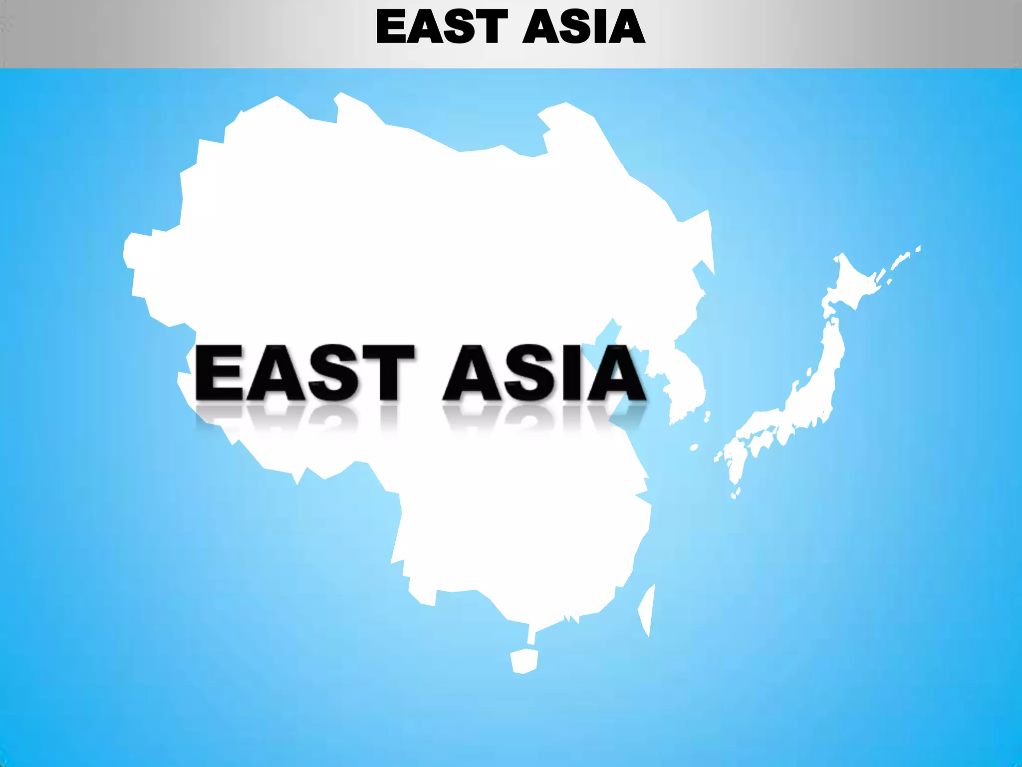 East asia editable continent map with countries | PPTX