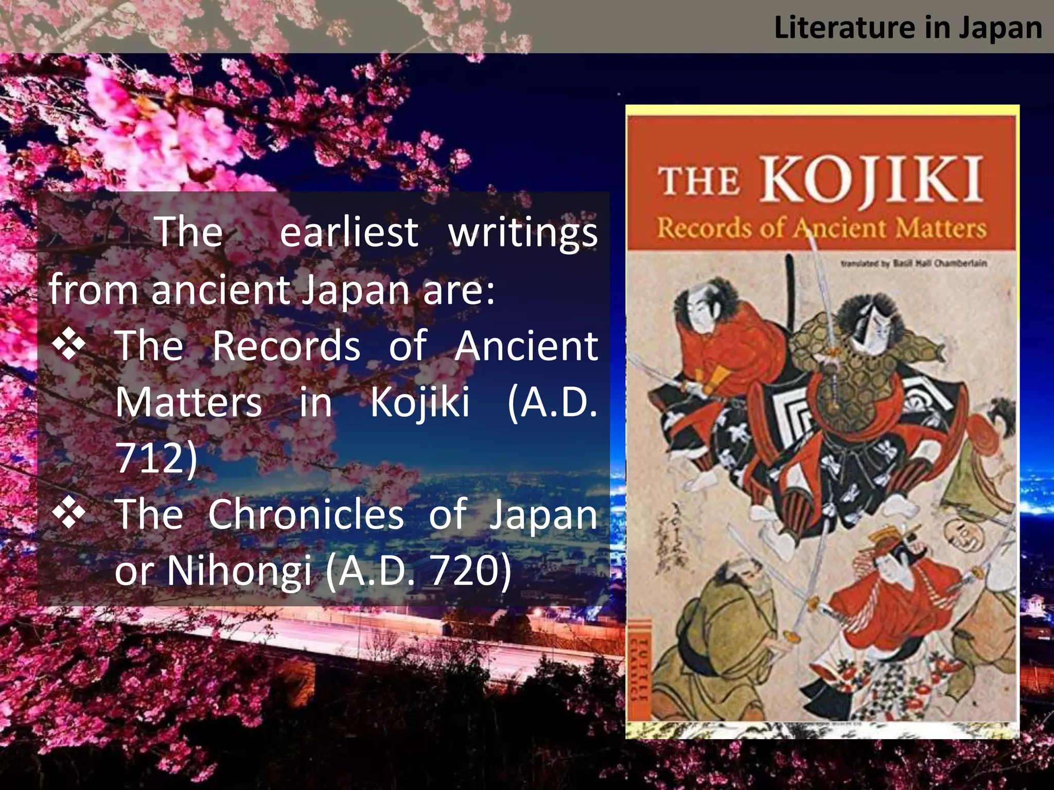 East Asian Literature (China, Japan & Korea) | PPTX