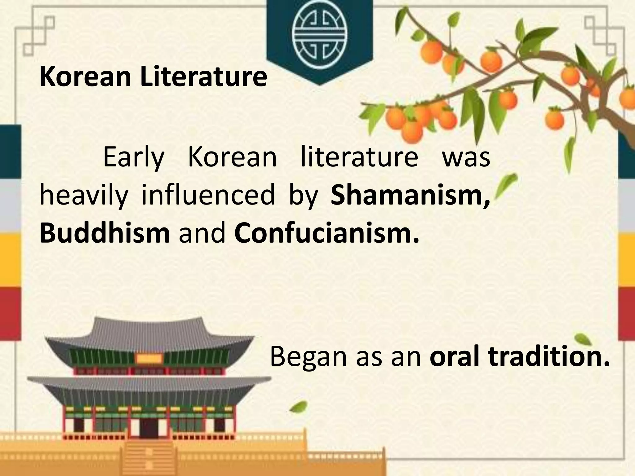 East Asian Literature (China, Japan & Korea) | PPTX