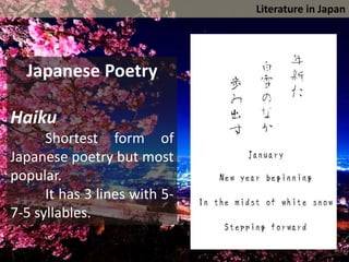 East Asian Literature (China, Japan & Korea) | PPTX