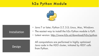 Scalable Machine Learning in R and Python with H2O | PPT