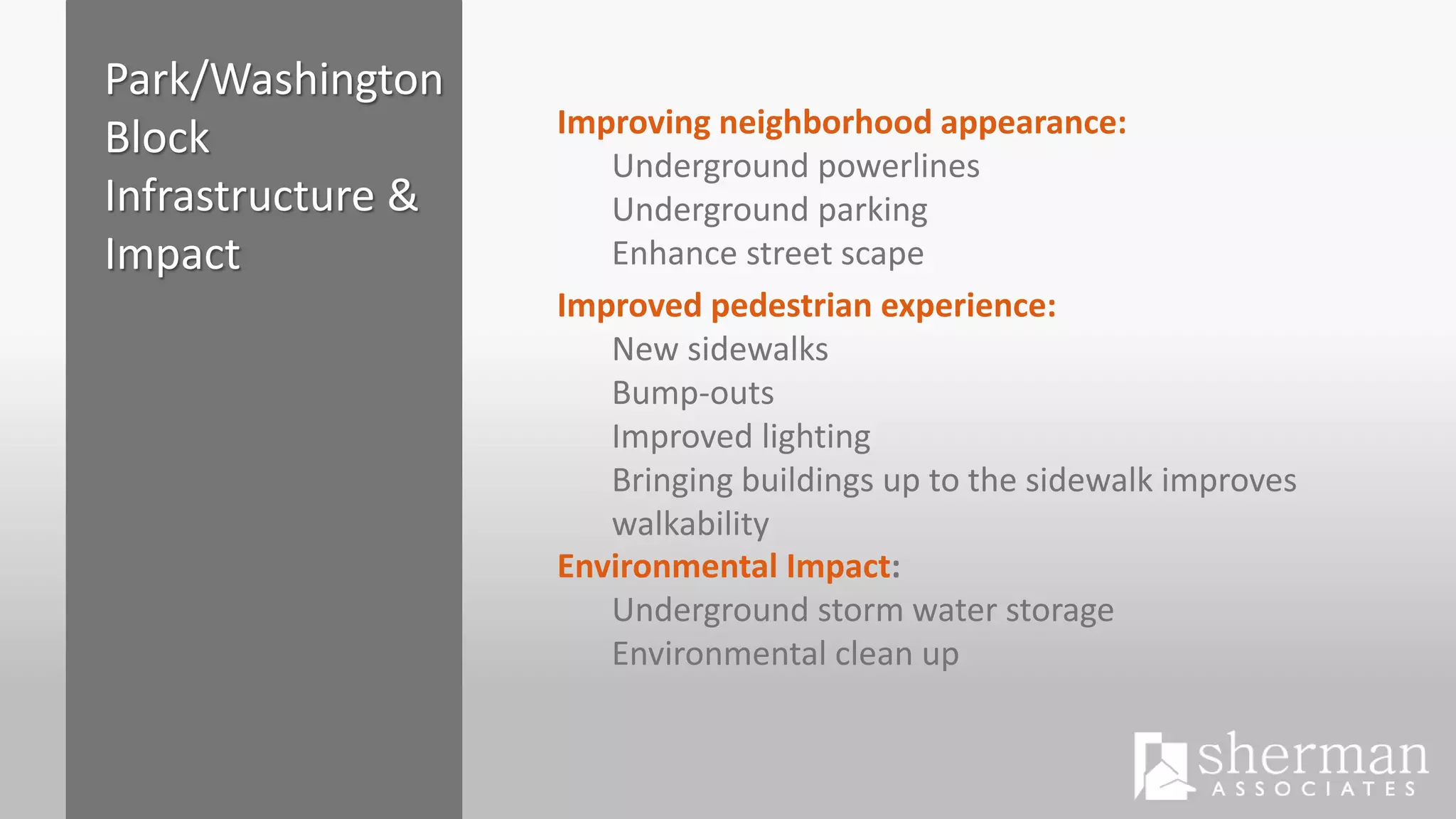 Sherman Associates Park/Washington Block Development | PPTX