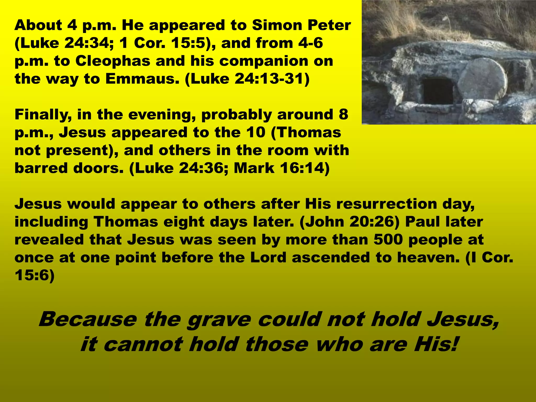 Christ's Resurrection: A Chronological Order of Events | PPT