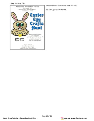 Corel Draw Tutorials: Easter Egg Hunt Flyer | PDF | Desktop Publishing | Computer Software and ...