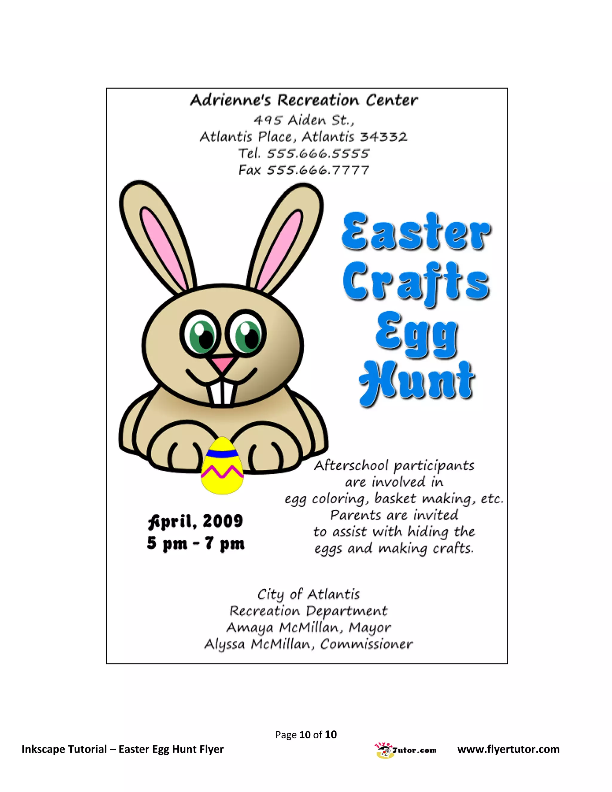 Inkscape Tutorials: Easter Egg Hunt Flyer | PDF