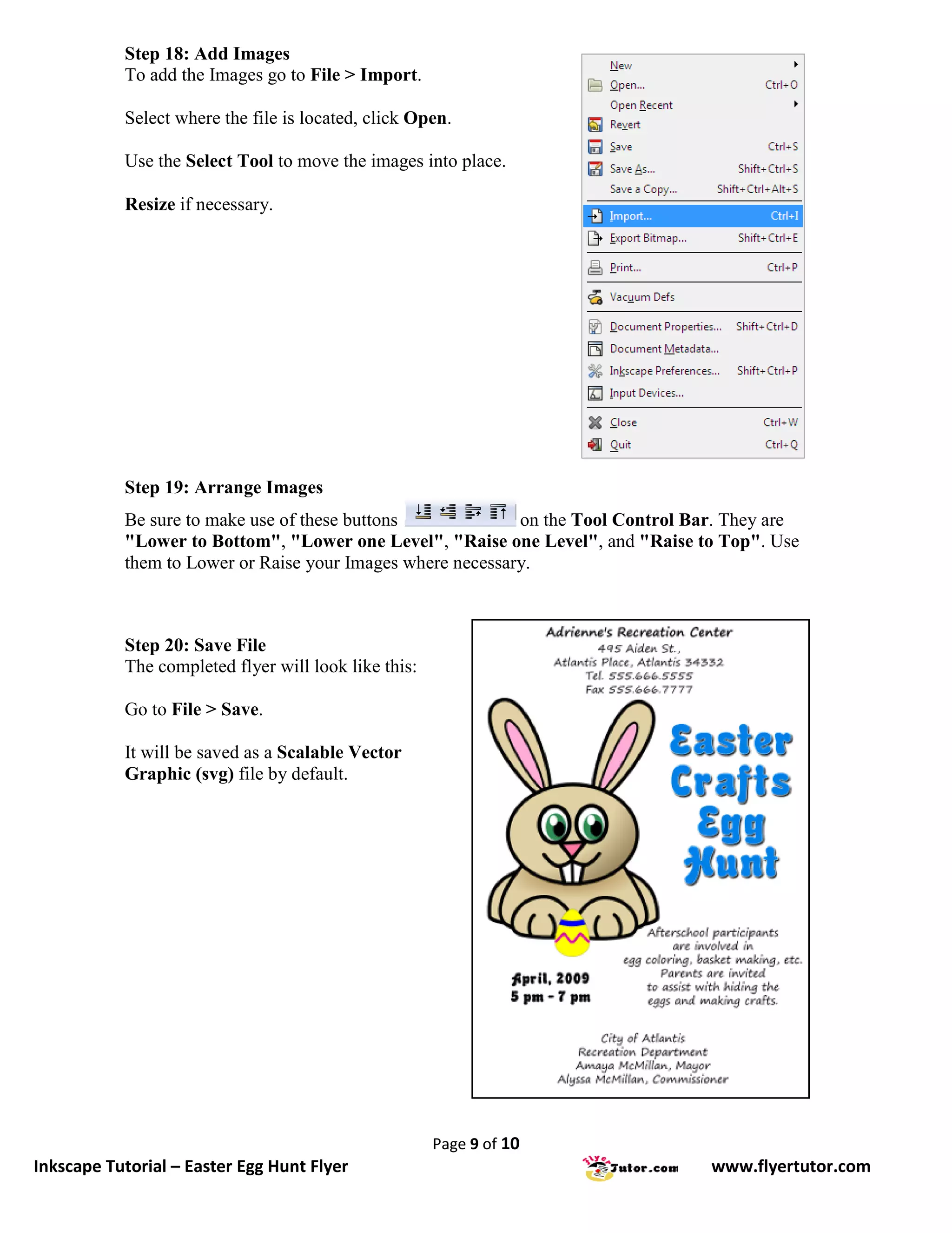 Inkscape Tutorials: Easter Egg Hunt Flyer | PDF
