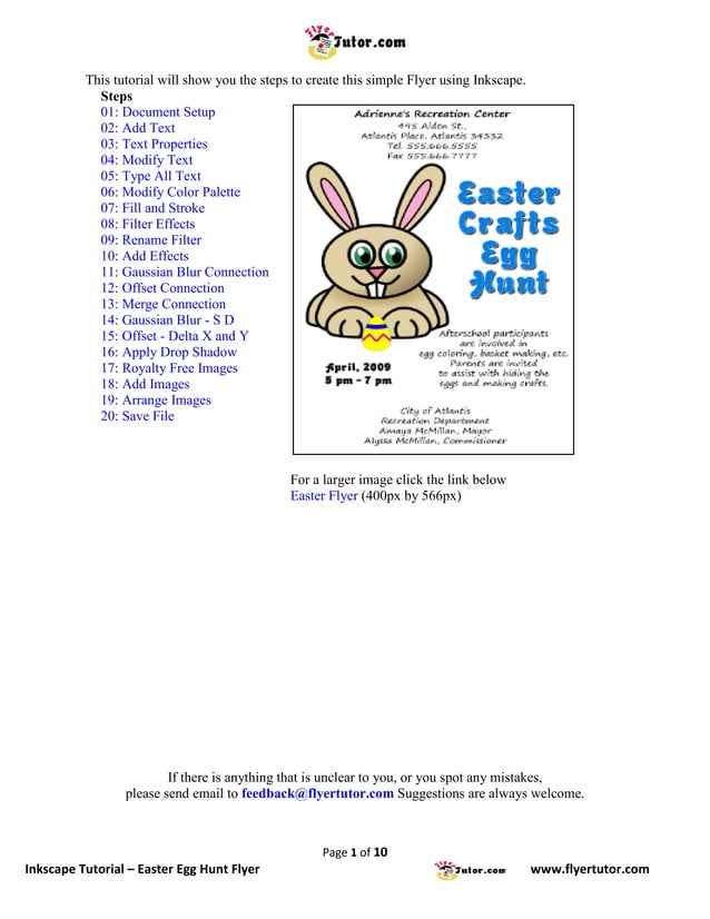 Inkscape Tutorials: Easter Egg Hunt Flyer | PDF