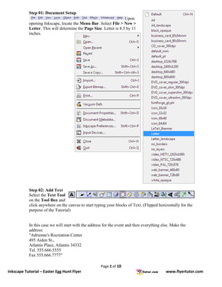 Inkscape Tutorials: Easter Egg Hunt Flyer | PDF