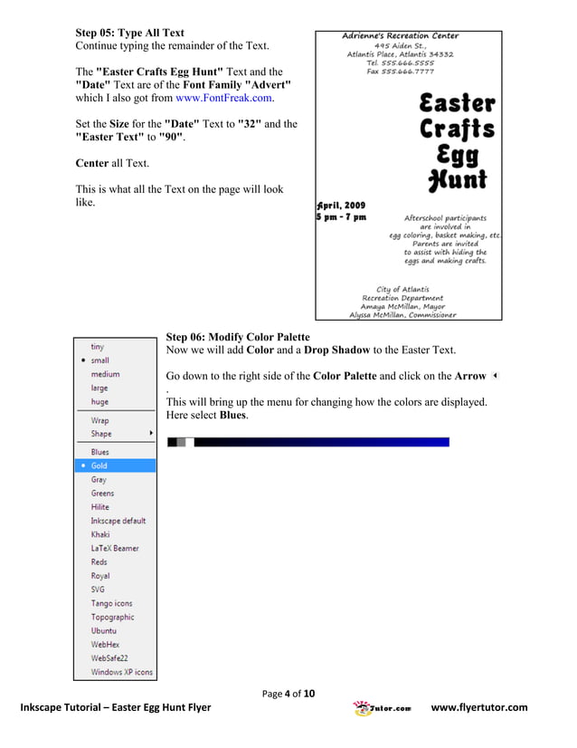 Inkscape Tutorials: Easter Egg Hunt Flyer | PDF