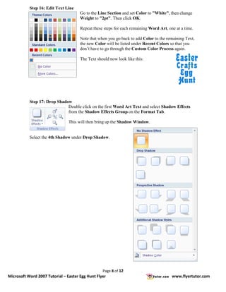 Microsoft Word Tutorial: Easter Egg Hunt Flyer | PDF