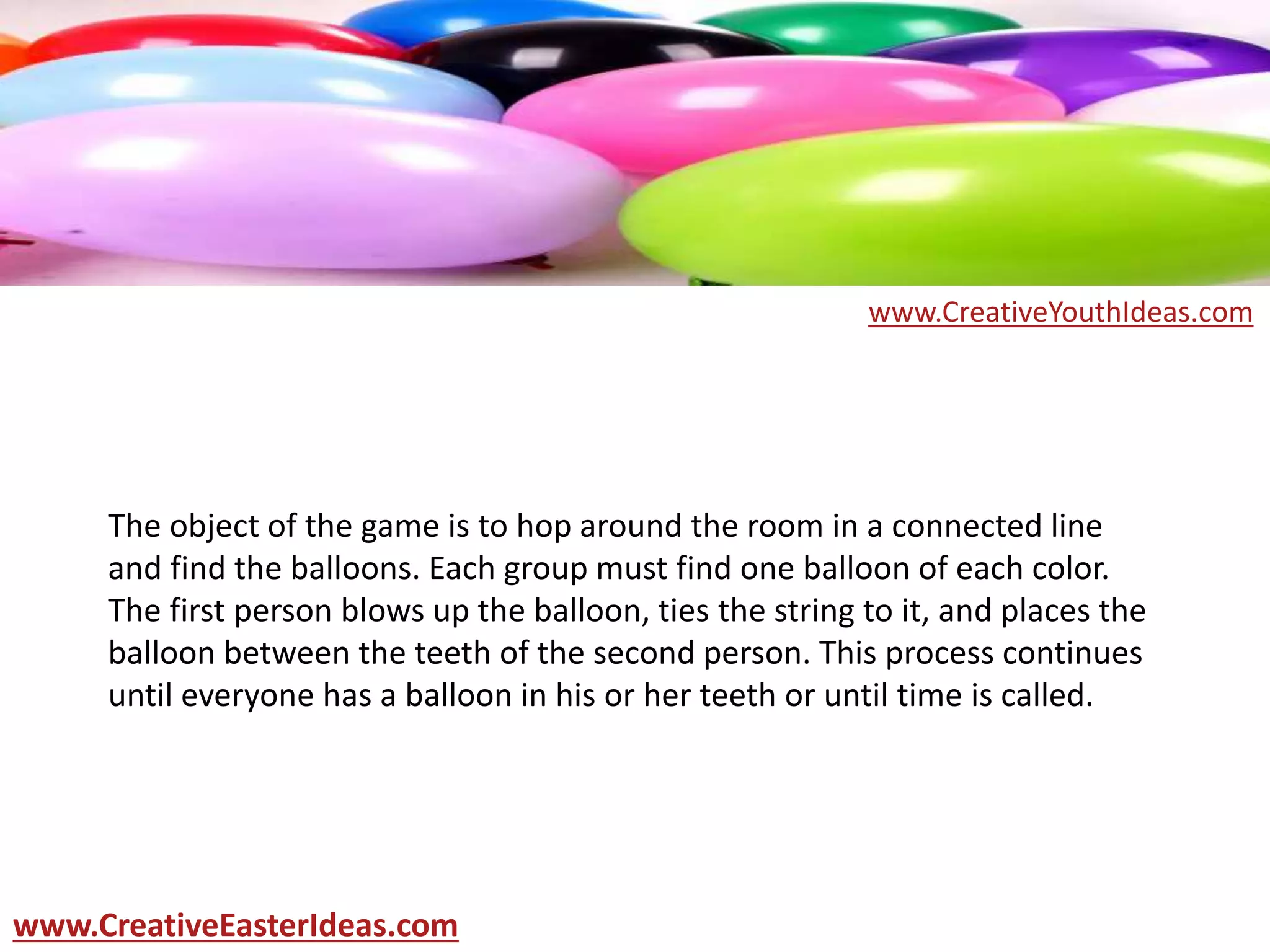 Easter Activities - Balloon Hunt | PPTX | Christianity | Religion ...