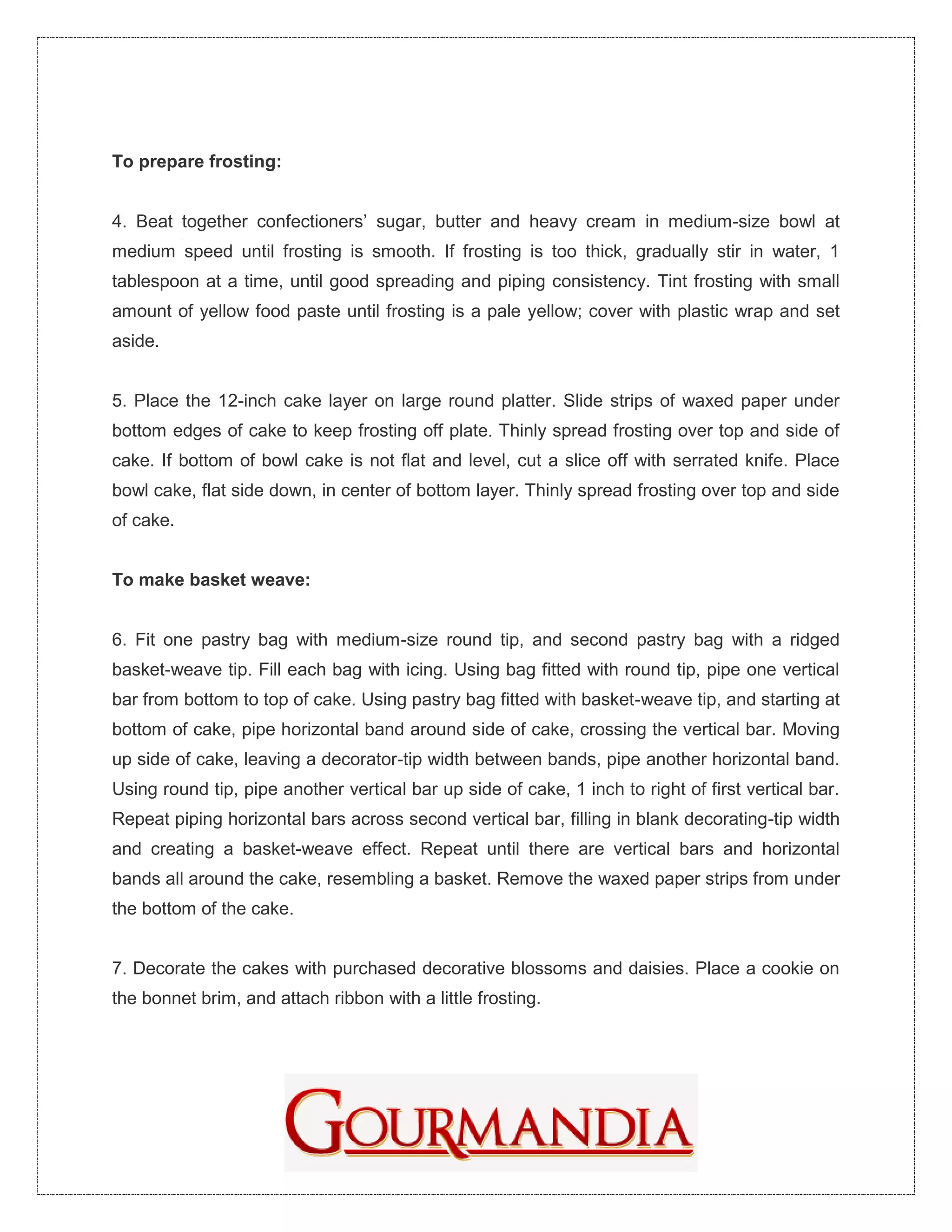 Easter bonnet cake | PDF