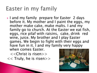 Easter in my family | PPTX