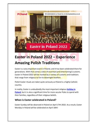 Easter in Poland 2022 – Experience Amazing Polish Traditions | PDF
