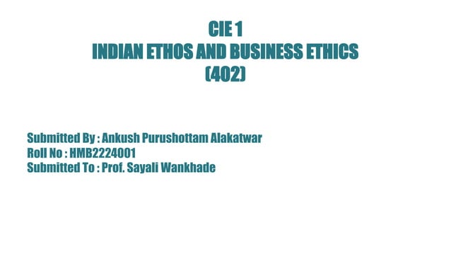 Eastern And Western Philosophy Ethics From Mahabharata Ethics From ...