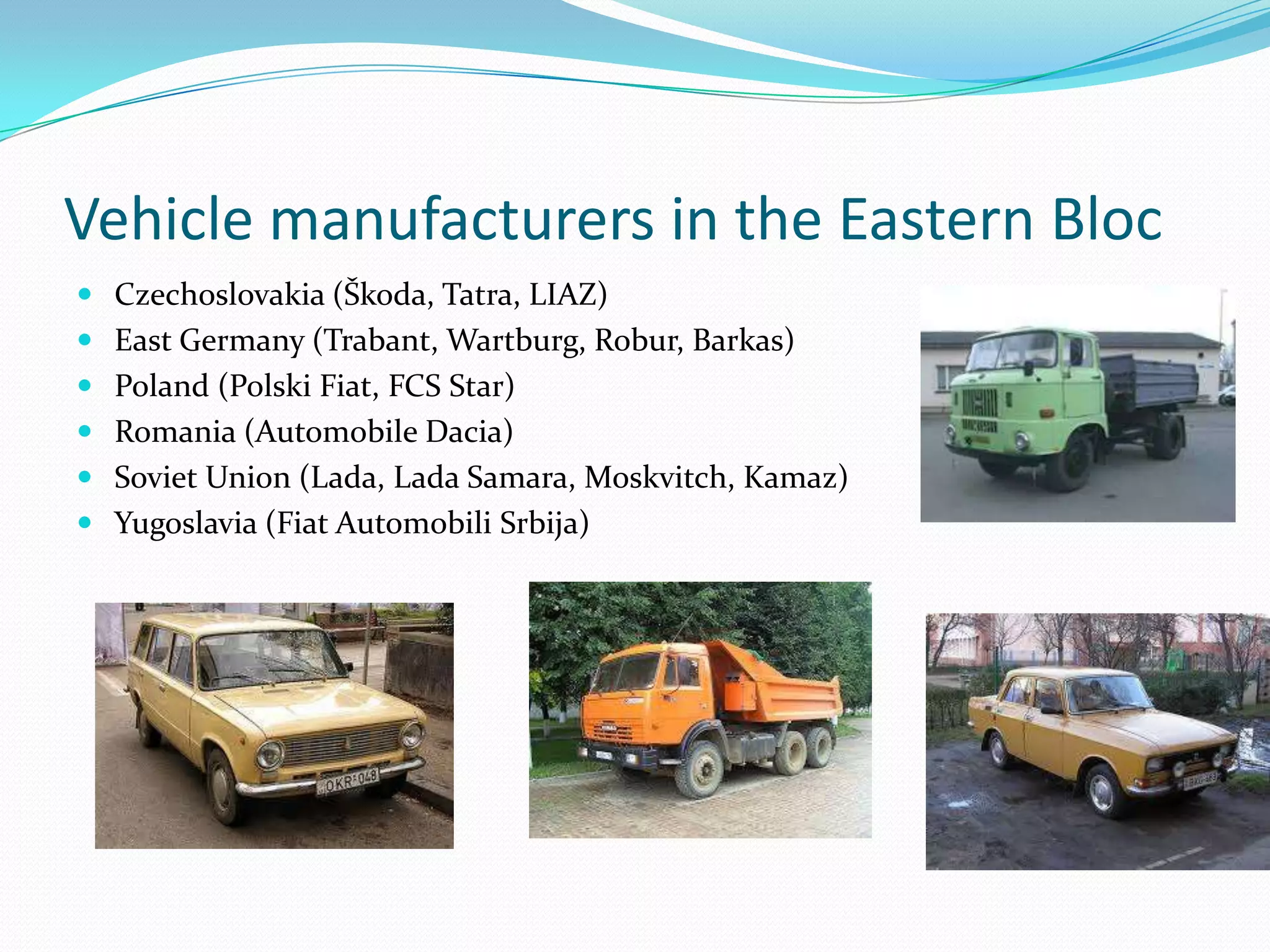 Eastern Bloc vehicles | PPTX