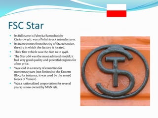 Eastern Bloc vehicles | PPTX