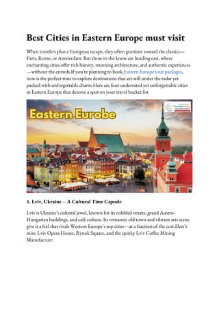 Best Cities in Eastern Europe must visit | DOCX