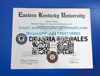 How to Get a Fake EKU Diploma, Fake Eastern Kentucky University Diploma | PDF