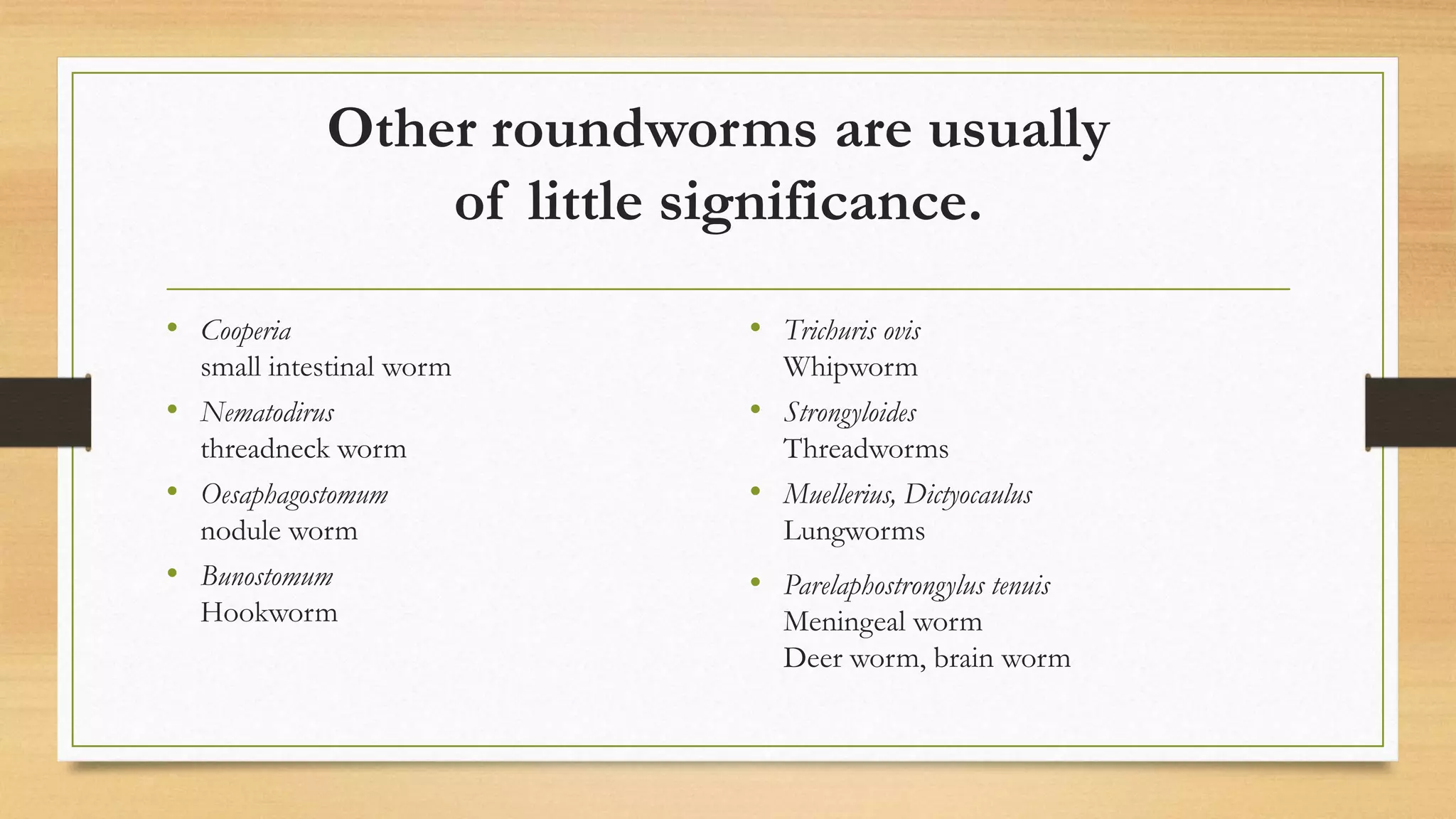 Internal Parasites: What will work in 2018? | PPT