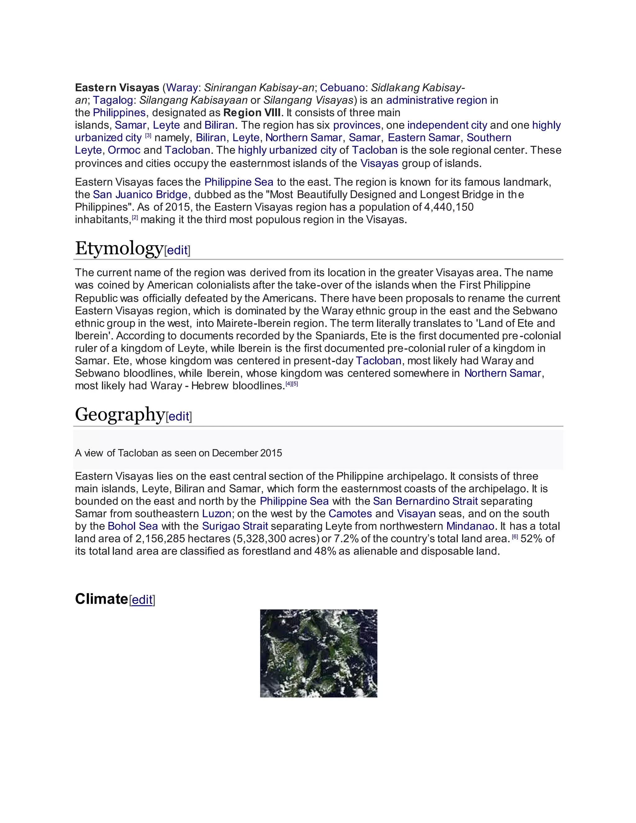 Eastern visayas | DOCX