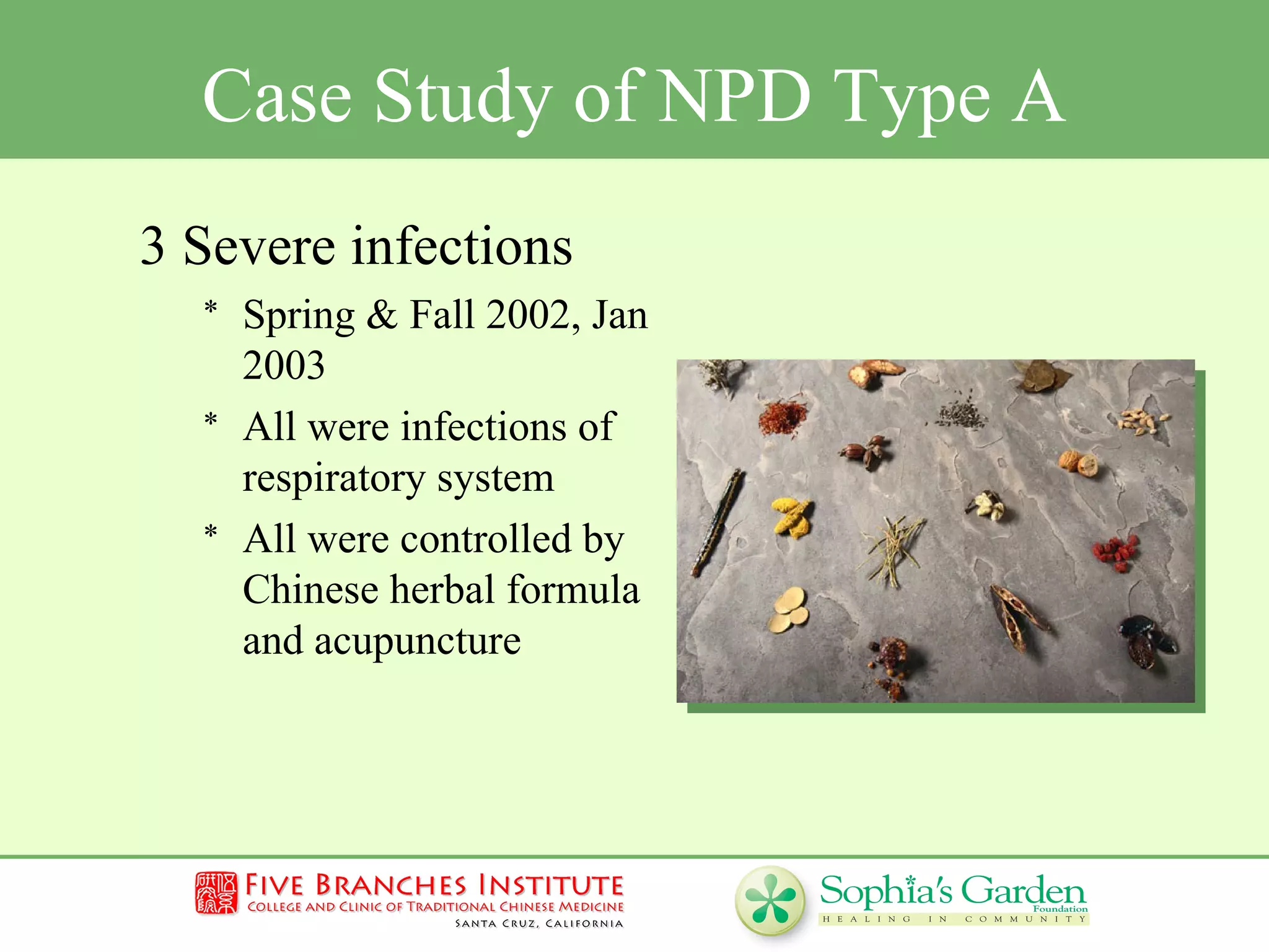 Eastern-Western Diagnosis & TCM Treatment for NPD Type A | PPT