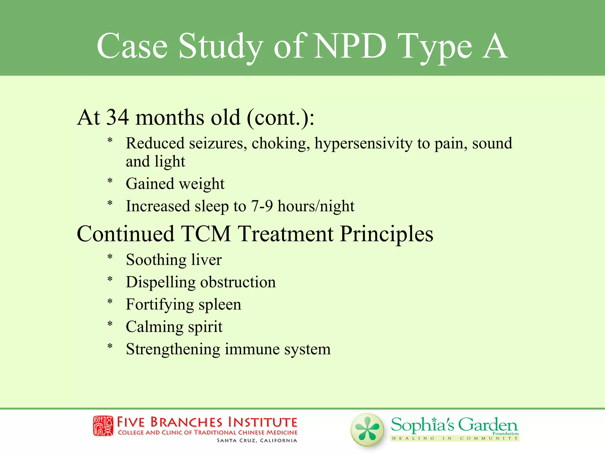 Eastern-Western Diagnosis & TCM Treatment for NPD Type A | PPT
