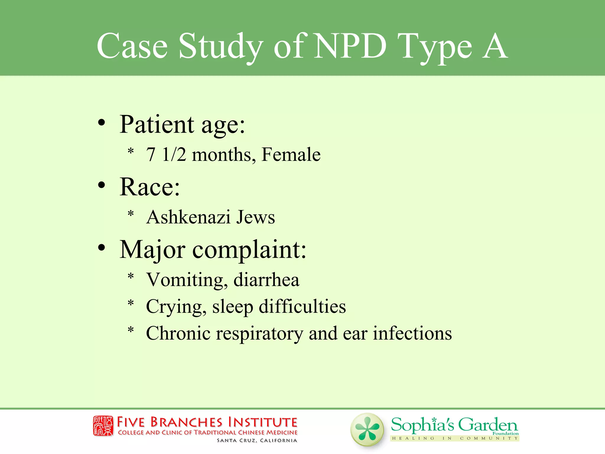 Eastern-Western Diagnosis & TCM Treatment for NPD Type A | PPT