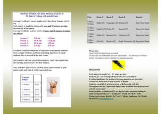 Leaving Cert Easter Revision Brochure | PDF