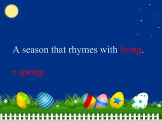 Easter rhymes | PPTX