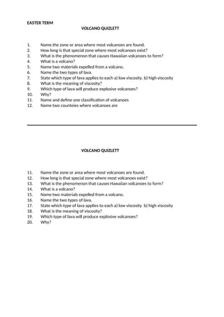geography EASTER TERM VOLCANO QUIZLETT.docx