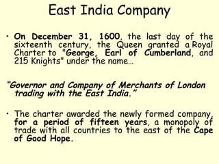 East india company on 2nd | PPT