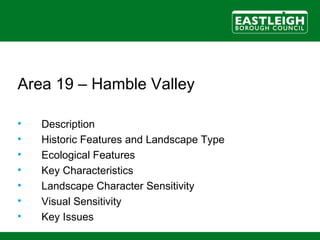 Eastleigh Landscape Character Assessment | PPT
