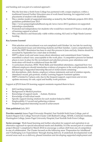 East Norfolk College - Study Programmes | PDF