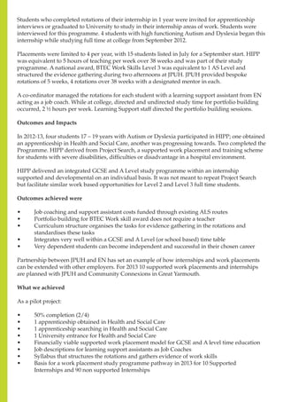 East Norfolk College - Study Programmes | PDF