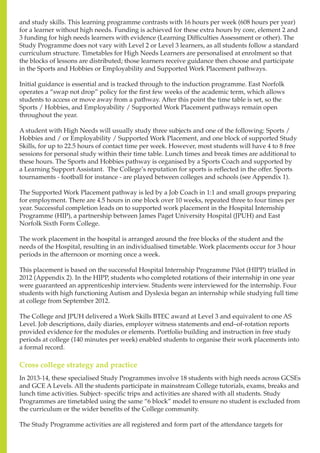 East Norfolk College - Study Programmes | PDF