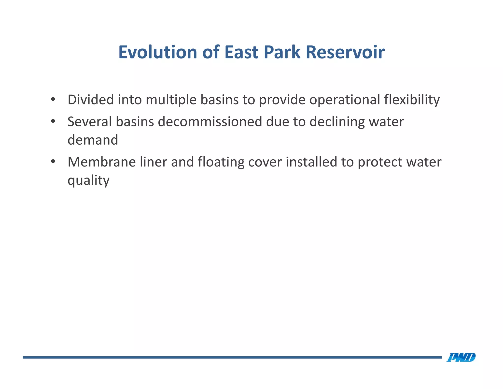 East Park Reservoir Improvements | PPT