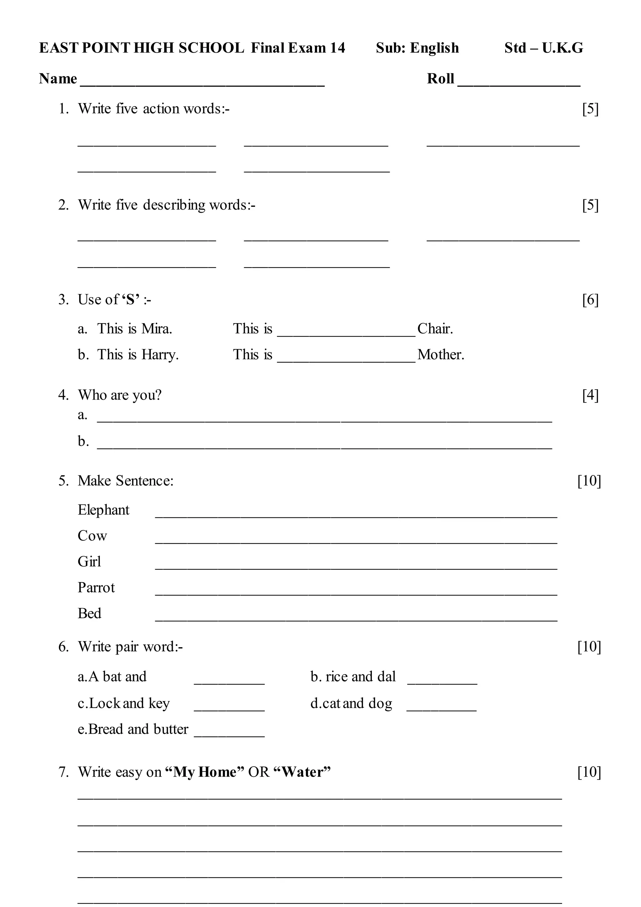 East point high school final exam 14 sub | DOCX | Educational ...