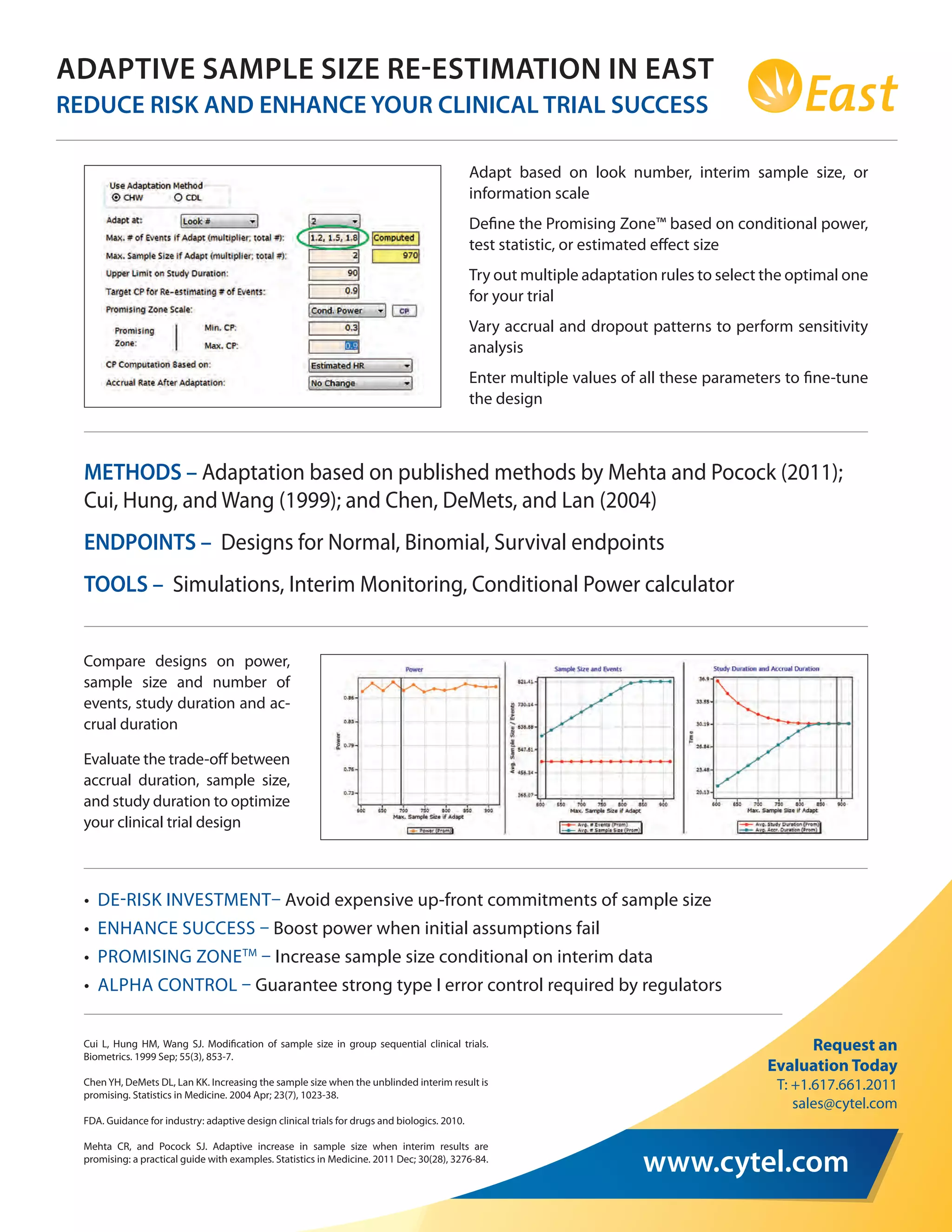 East sample size re estimation | PDF