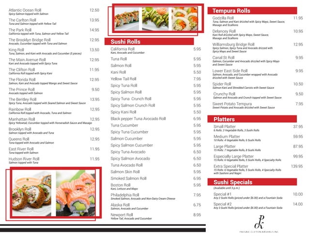 East side sushi menu final webversion | PDF | Food & Drink