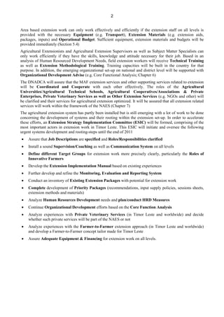 East Timor Agriculture Extension Strategy | PDF
