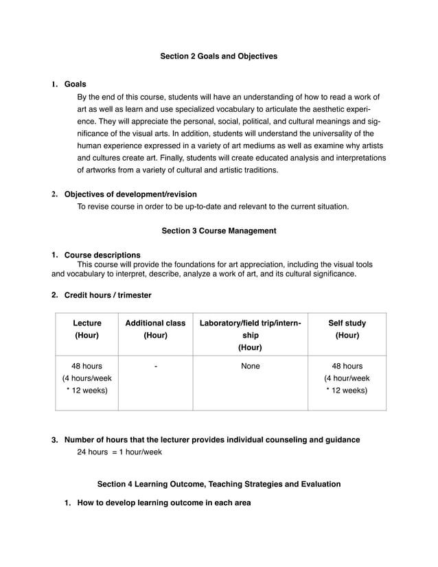 East West Art Course Outline | PDF | Educational Assessment | Education