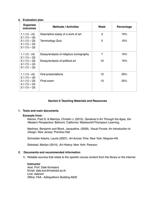 East West Art Course Outline | PDF | Educational Assessment | Education