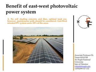 East-west oriented photovoltaic power systems: model, benefits and ...