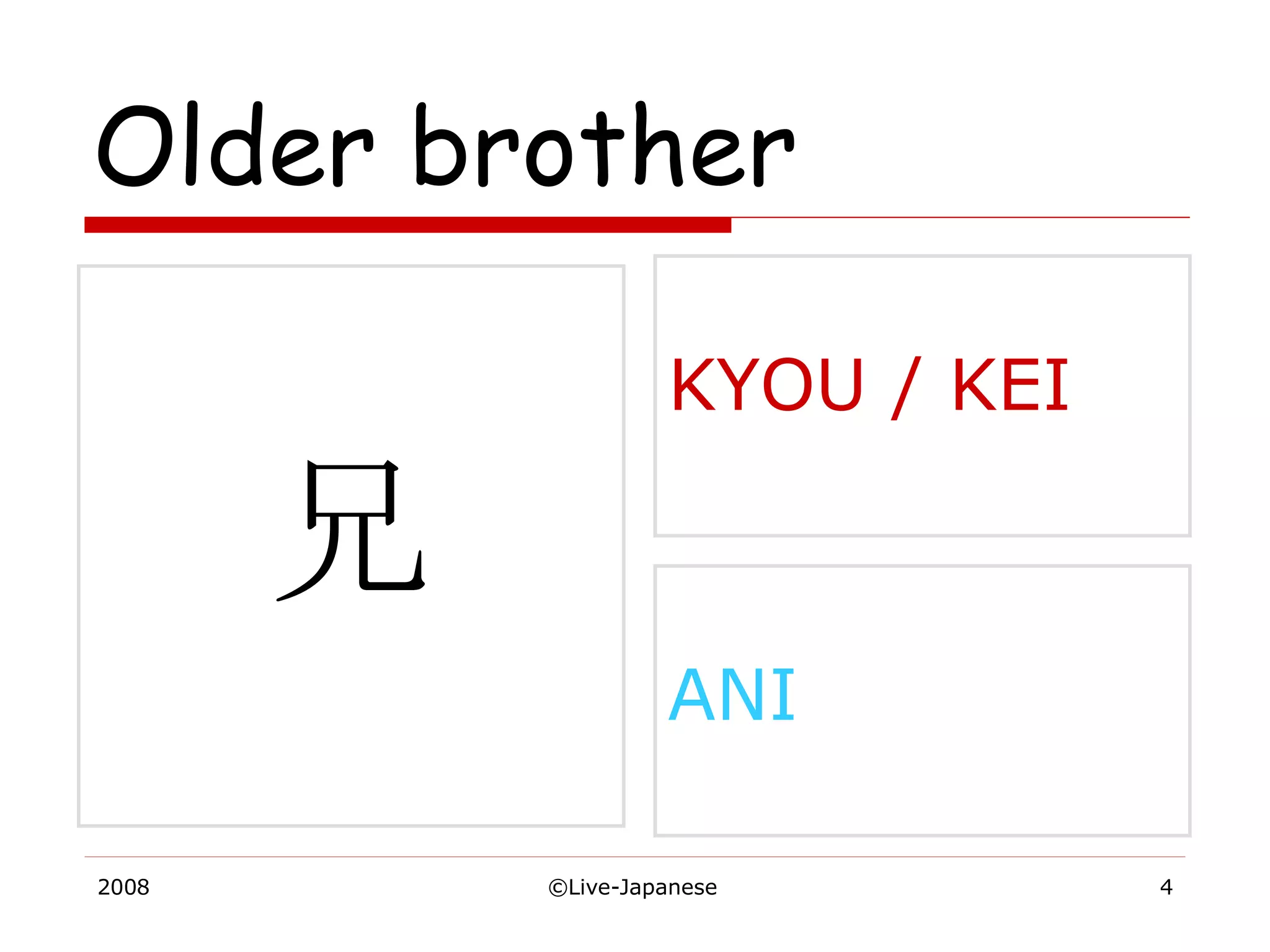 Easy Kanji Family | PPT