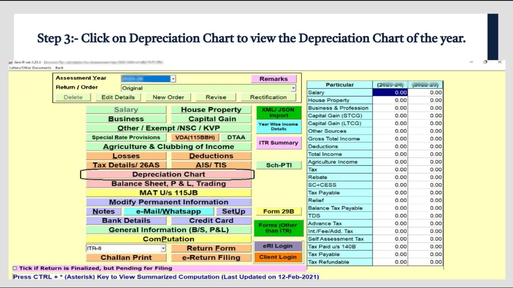 Simplified Creation of Depreciation Chart with Gen IT Software | PPT