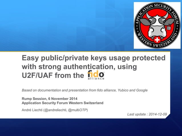 Easy public-private-keys-strong-authentication-using-u2 f | PPT