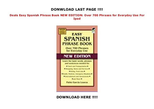 Newsstand Easy Spanish Phrase Book NEW EDITION Over 700 Phrases Fo newsstand-easy-spanish-phrase-book-new-edition-over-700-phrases-fo
