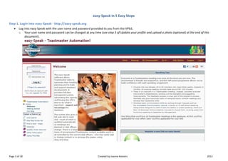 Easy speak in 5 easy steps by joanne keevers | PDF